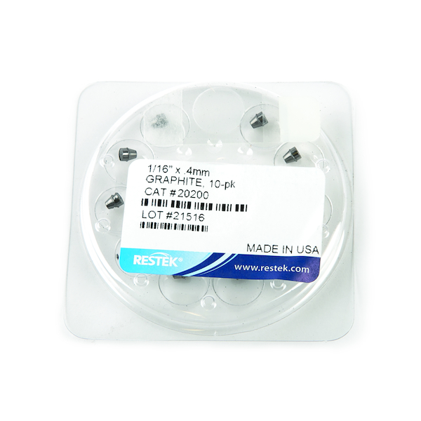 Ferrule, Graphite, 1/16" X 0.4mm ID Pack of 10 | Mandel Scientific