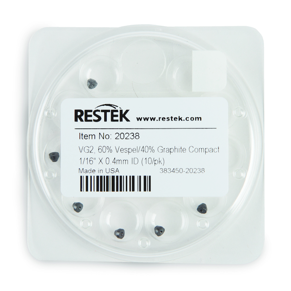 Ferrule, Vespel/Graphite, Compact 1/16" X 0.4mm ID Pack of 10 for HP ...