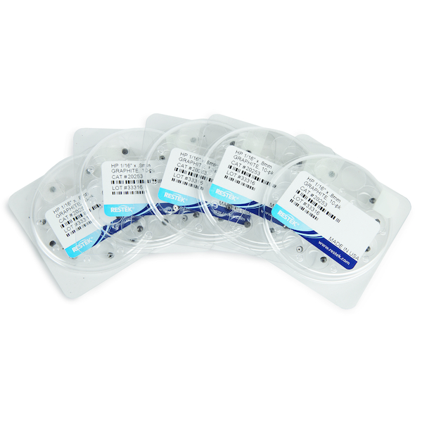 Ferrule, Graphite, Compact 1/16" X 0.8mm ID Pack of 50 for HP GCs ...