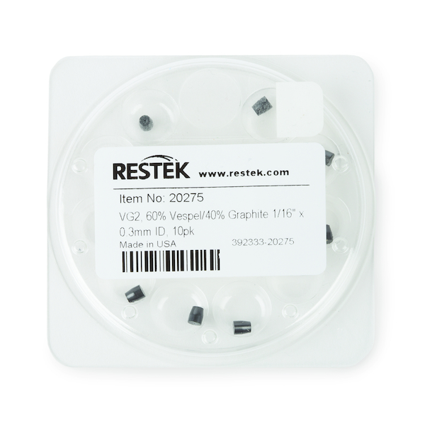 Ferrule, Vespel/Graphite, 1/16" x 0.3mm ID, 10pk | Mandel Scientific