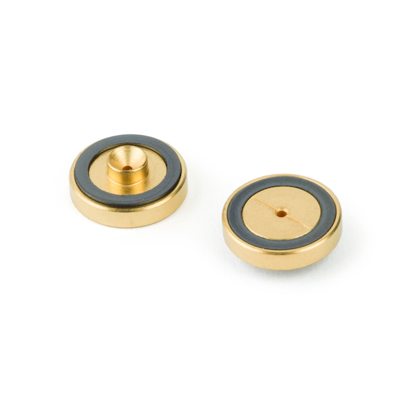 Gold Plated Inlet Seal, Dual Vespel Ring, 0.8mmID 2pk | Mandel Scientific