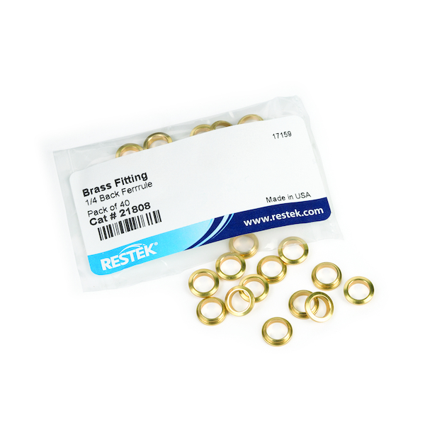Parker Fitting, Brass, 1/4" Back Ferrule Pack of 40 | Mandel Scientific