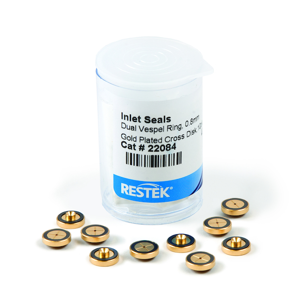 Inlet Seals, Dual Vespel Ring, 0.8mm Gold Plated Cross Disk, 10pk ...
