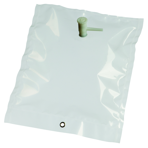 Gas Sampling Bag, ALTEF, 1L, 7"x7" w/polypropylene combo valve & septum ...