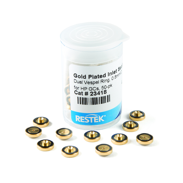 Gold Plated Inlet Seals, Dual Vespel Ring, 0.8mmID, for HP GCs, 50-pk ...