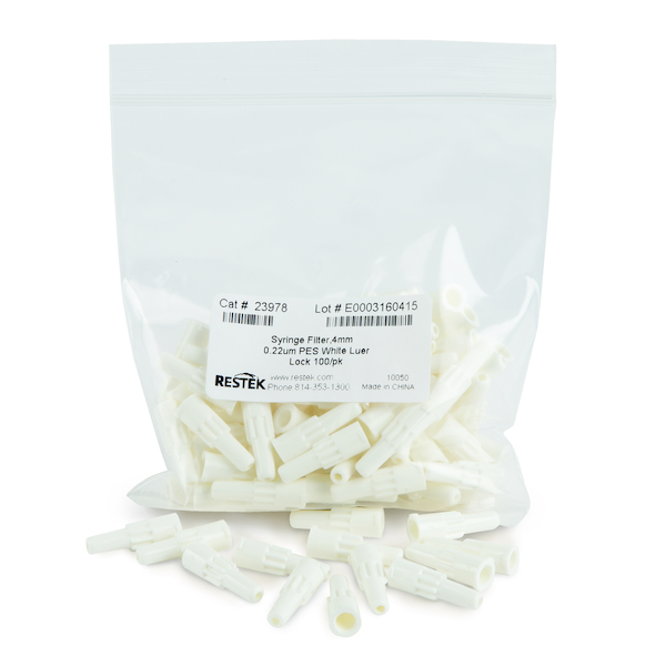 Syringe Filter, 4mm, 0.22um PES White Luer Lock 100-pk | Mandel Scientific