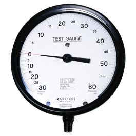 Test Gauge, Analog, 6" Diameter, 1/4" NPT, 30"Hg to 60psig | Mandel ...