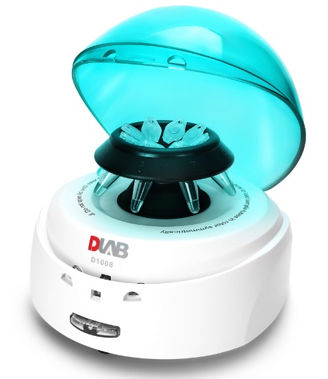 DLAB D1008 Mini Centrifuge with blue lid | Mandel Scientific